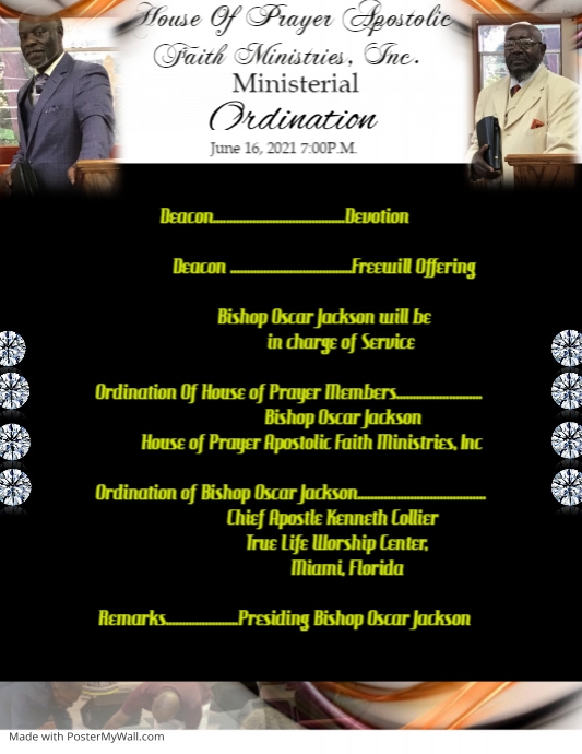 Copy of Ordination Service | PosterMyWall