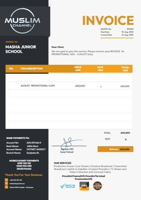 Creative Design Invoice Template | PosterMyWall