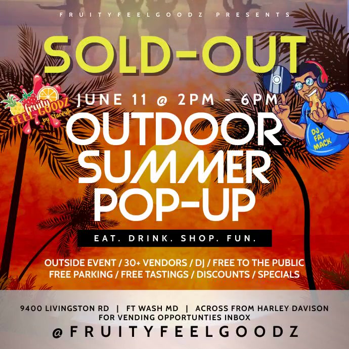 Outdoor Summer Party PopUp blank | PosterMyWall