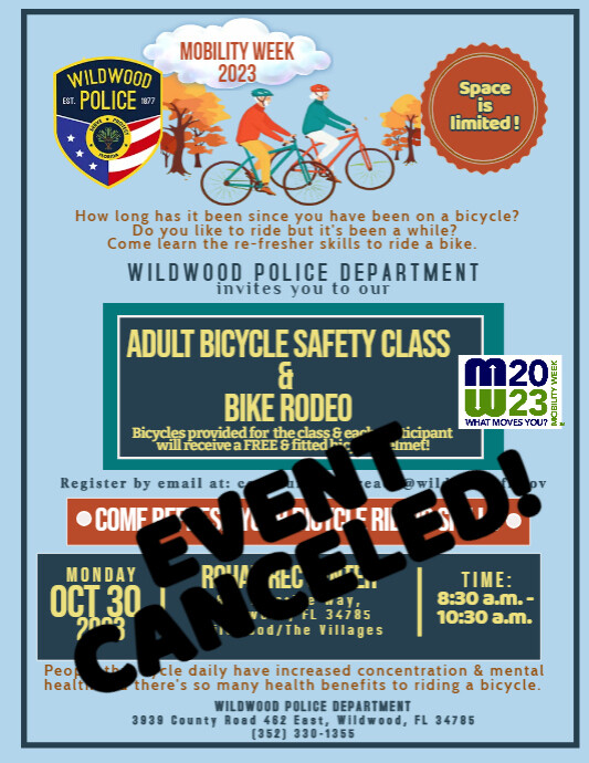 10.30.23 Adult Bicycle Rodeo | PosterMyWall
