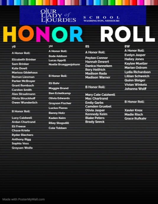 Honor Roll (3) | PosterMyWall