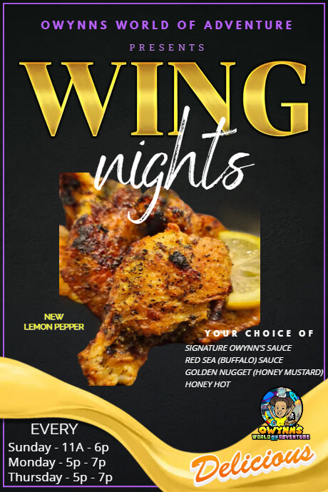 Wings Night | PosterMyWall