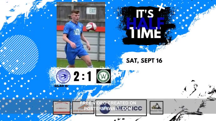 Half-time result soccer football game | PosterMyWall