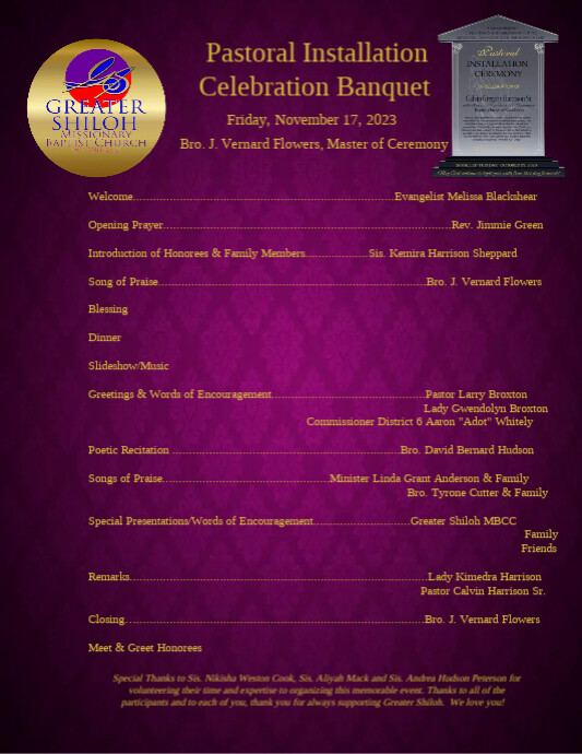 Banquet Program New | PosterMyWall