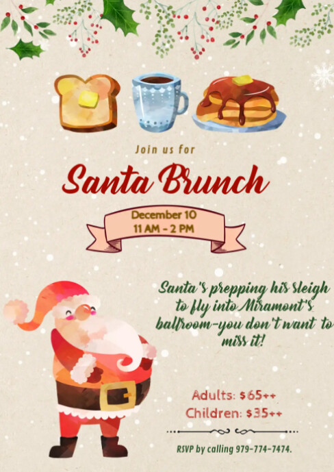 santa brunch | PosterMyWall