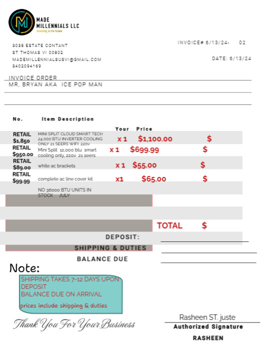 Modern Business Invoice Order Form Flyer (2) | PosterMyWall
