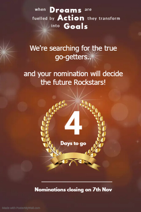 Golden award event party flyer template (1) | PosterMyWall