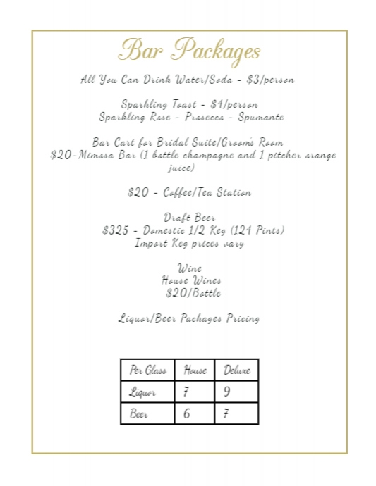 Copy of Bar Packages Updated | PosterMyWall