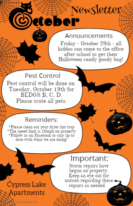 Copy of October, Newsletter | PosterMyWall