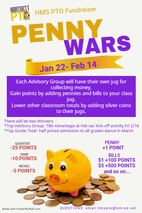 School penny wars drive flyer | PosterMyWall