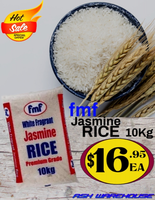 Copy of FMF JASMINE 10KG ASH A&D | PosterMyWall