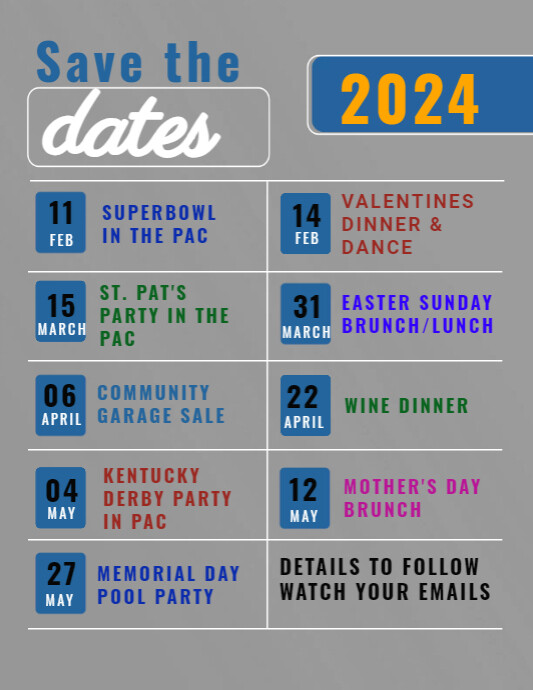 Calendar of Upcoming Events Schedule Flyer | PosterMyWall