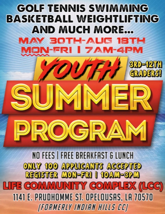 YOUTH SUMMER PROGRAM (1) | PosterMyWall