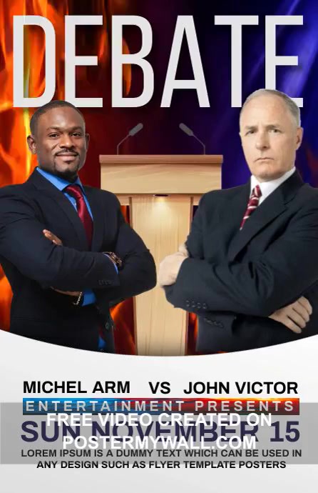 Democracy debate political poster | PosterMyWall