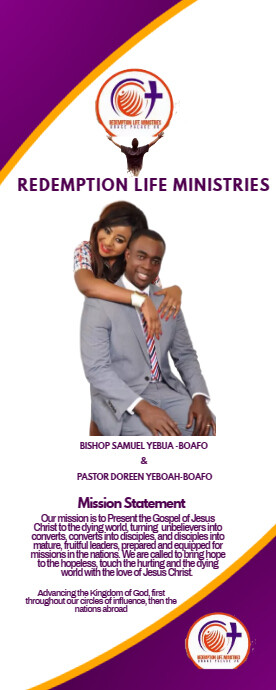 Redemption Life Ministries Banner | PosterMyWall