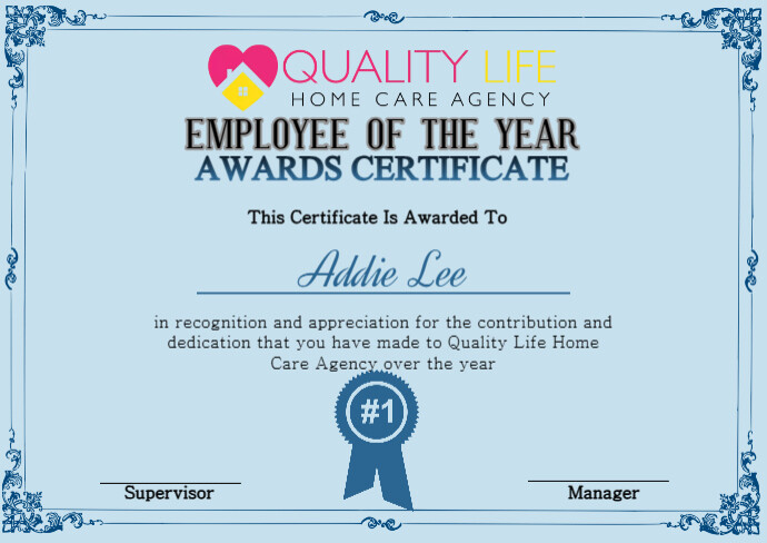 Certificate Of Appreciation Employee Awards | PosterMyWall