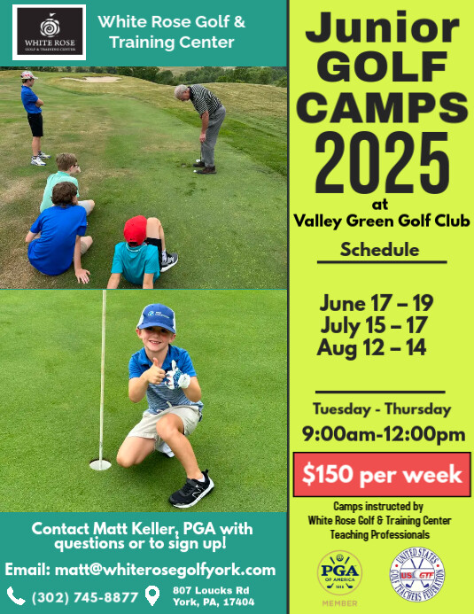 Junior Golf Camps 2024 | PosterMyWall
