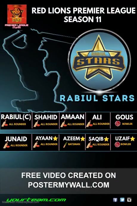 Copy of RABIUL STARS | PosterMyWall