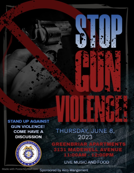 Stop Gun Violence Flyer | PosterMyWall