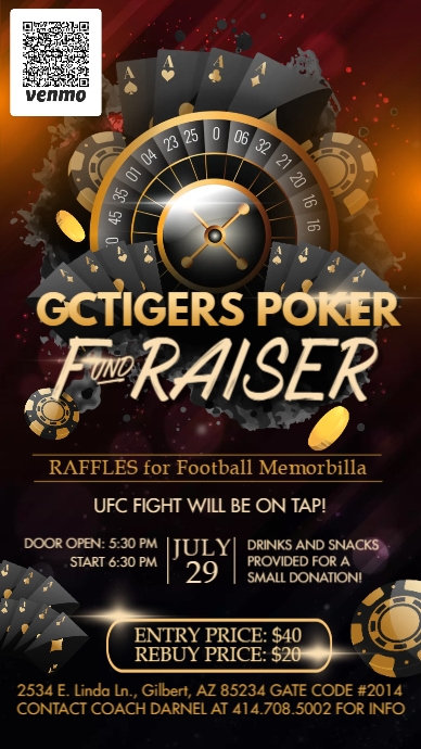 Casino Night Games List Digital Display | PosterMyWall