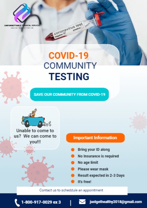 Copy of covid 19 testing | PosterMyWall