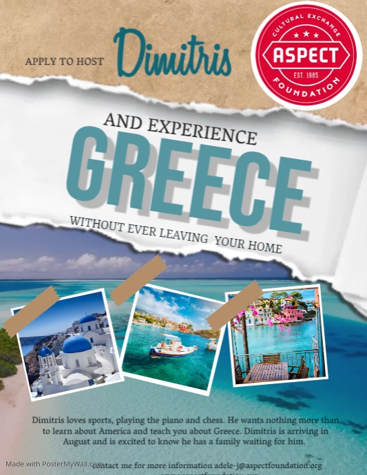 Greece Travel Flyer Template | PosterMyWall
