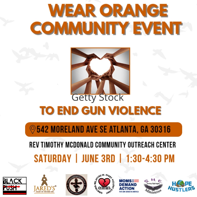 Orange Gun Violence Rally Post | PosterMyWall