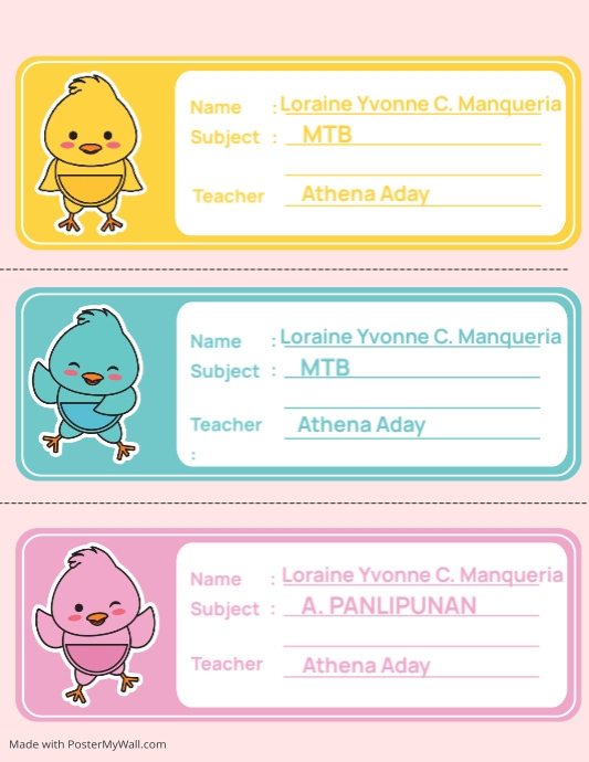 Notebook Tags | PosterMyWall