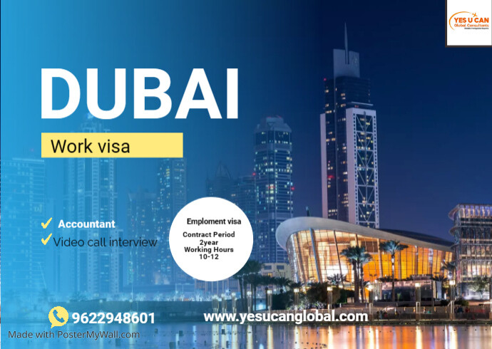 Dubai Work visa | PosterMyWall