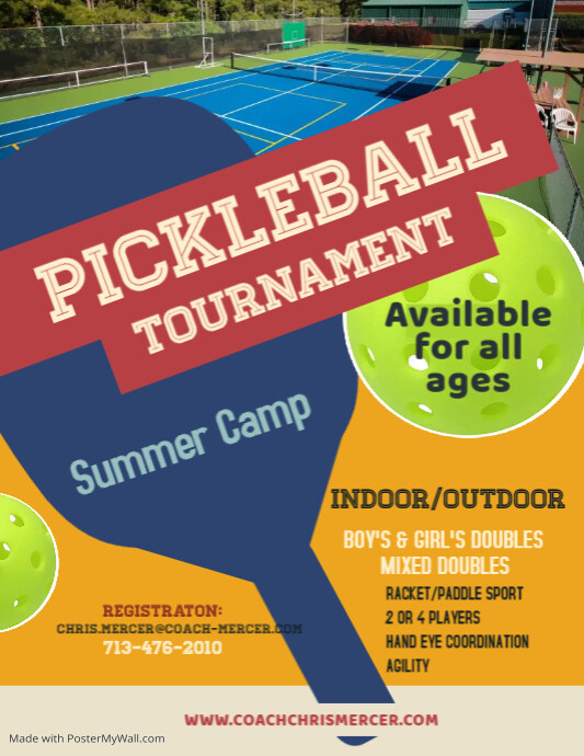 Pickleball Tournament Flyer | PosterMyWall