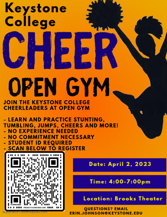 Yellow Cheerleader Tryouts Contest Flyer | PosterMyWall