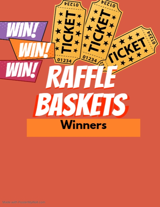 Raffle Ticket Benefit Drawing Event Flyer | PosterMyWall