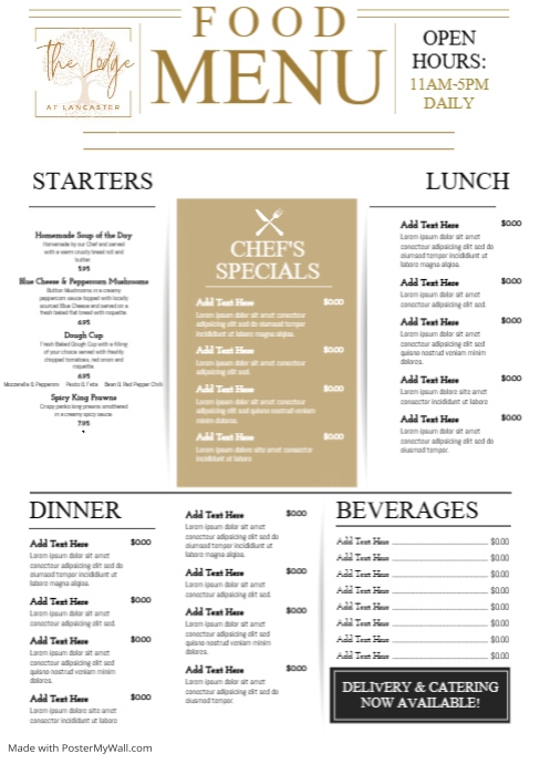 Copy of Menu | PosterMyWall