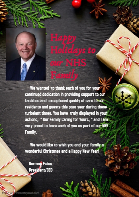 NHS Happy Holidays Message | PosterMyWall
