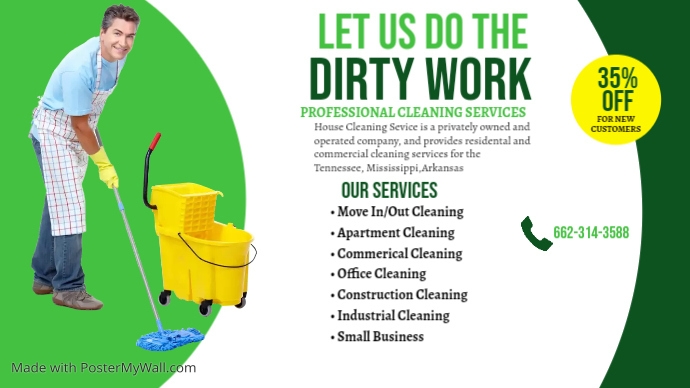 Cleaning Services Ad | PosterMyWall