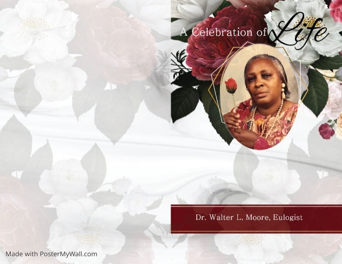 Copy of Red Rose Obituary Front/Back | PosterMyWall