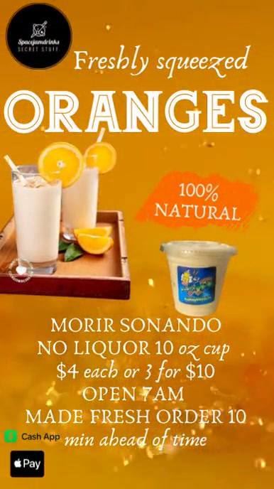 Orange Juice Bar Social Media Ad Template | PosterMyWall