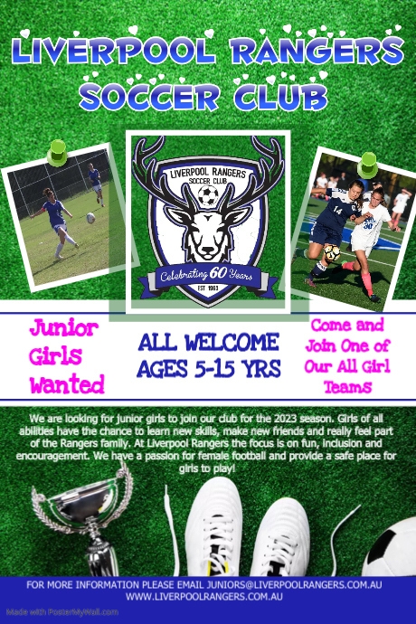 Girls Football Tournament try outs Flyer | PosterMyWall