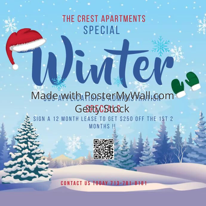 Light blue First Day of Winter invitation | PosterMyWall