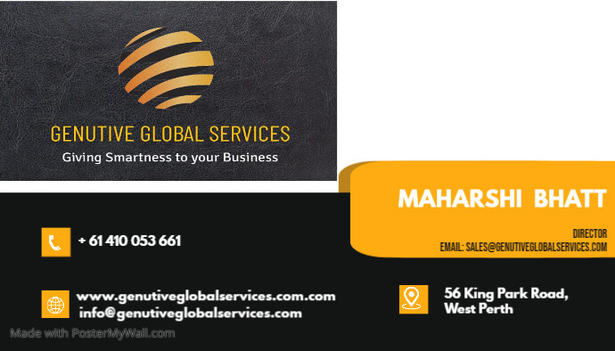 professional modern business card design temp | PosterMyWall