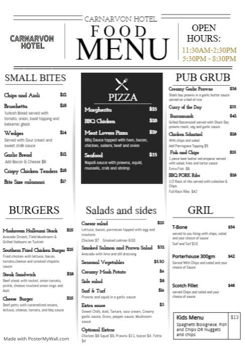 Copy of Menu | PosterMyWall