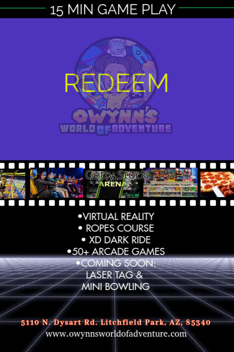 Fun Arcade Fun Center Flyer Ad (1) | PosterMyWall