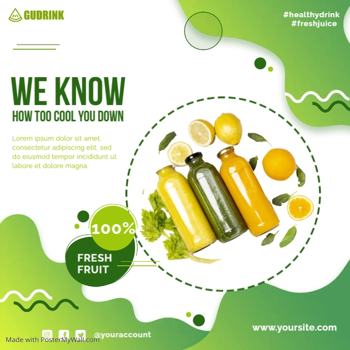 Healthy Drink Template | PosterMyWall