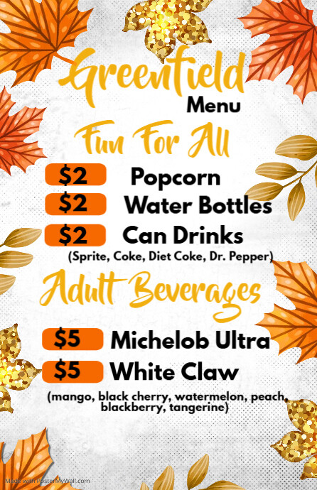 fall menu, autumn menu | PosterMyWall