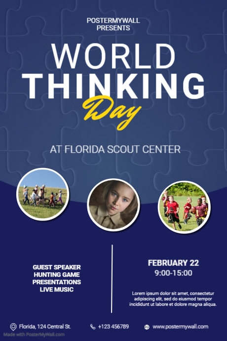 Copy of world thinking day flyer template | PosterMyWall