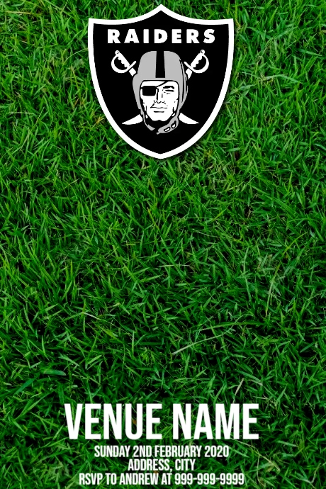 Template sports football las vegas raiders | PosterMyWall