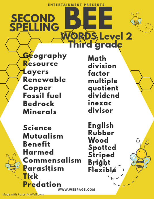 Copia de Spelling Bee Flyer Template | PosterMyWall