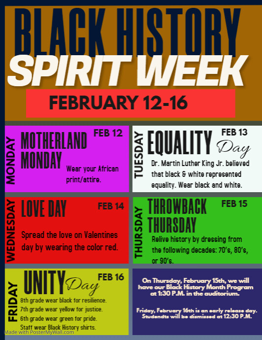 Spirit Week Flyer | PosterMyWall