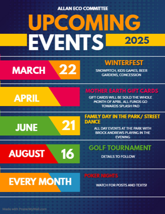 Copy of Upcoming Events | PosterMyWall
