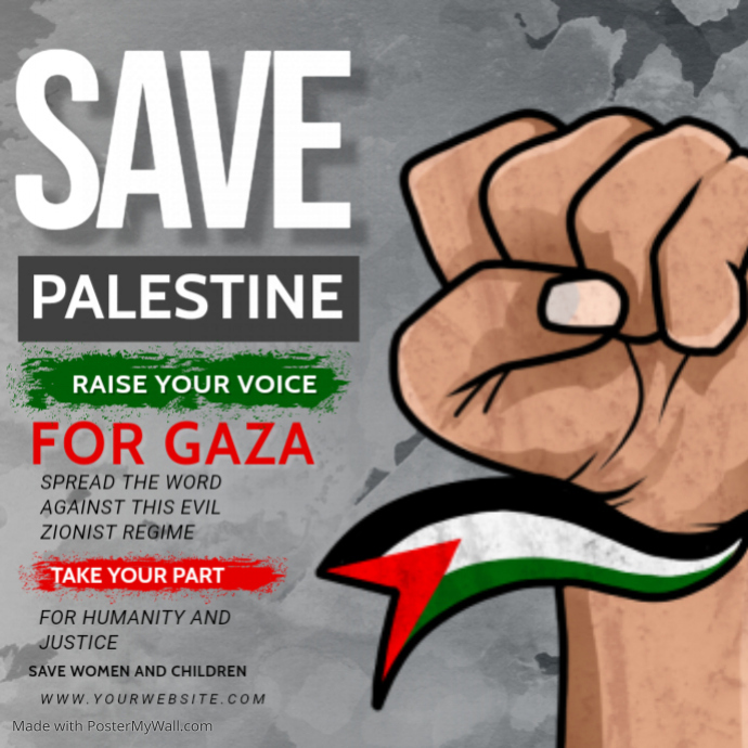 Copy of Save Palestine, human rights | PosterMyWall